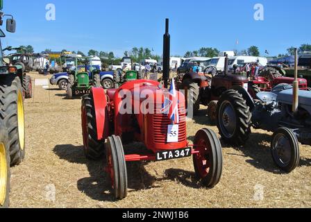 David Brown Cropmaster red tractor on display at the Devon County Show ...