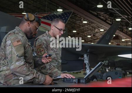 Members of 494th Fighter Squadron, 48th Fighter Wing based at RAF ...