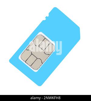Modern color SIM card isolated on white Stock Photo - Alamy
