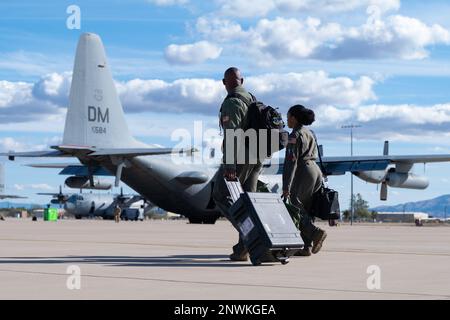 Aircrew from the 43rd Electronic Combat Squadron perform pre-flight ...