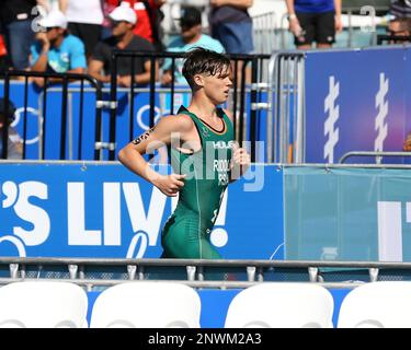 Jamie Riddle, of South Africa, at the Triathlon World Championship 2019 ...