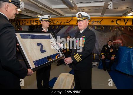 Destroyer Squadron (DESRON) 2 held a change of command ceremony aboard ...