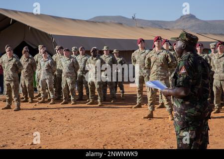 Lt. Col. Peter Mwangi , Commander of the 27th Mechanized Infantry Battalion, Kenyan Defence ...