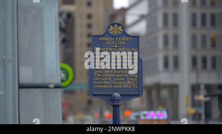 A SEPTA Broad Street Line train pulls into Walnut-Locust station Stock ...