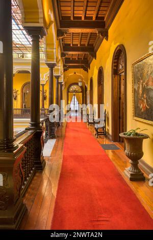 Archbishop's Palace, Main Hall gallery, Lima, Peru Stock Photo - Alamy