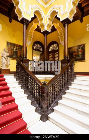 Archbishops Palace, Main Hall gallery, Lima, Peru Stock Photo - Alamy