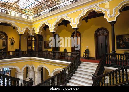 Archbishop's Palace, Main Hall gallery, Lima, Peru Stock Photo - Alamy