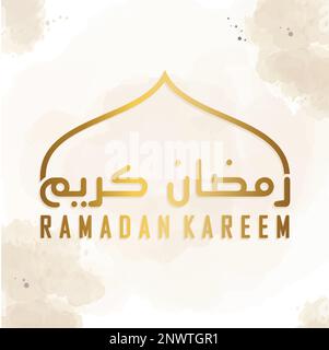 Calligraphy Happy Ramadan Kareem Template Stock Vector Image & Art - Alamy