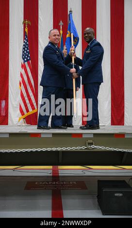 Lt. Col. Stuart Martin, 908th Maintenance Group commander, speaks ...