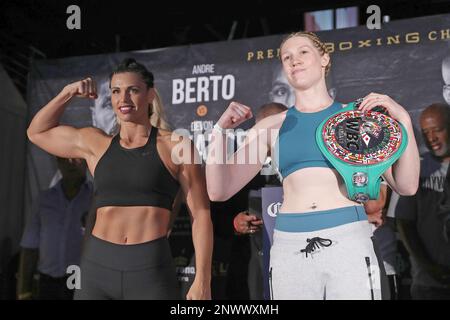 Alicia Napoleon of the United States poses during weigh ins for a ...