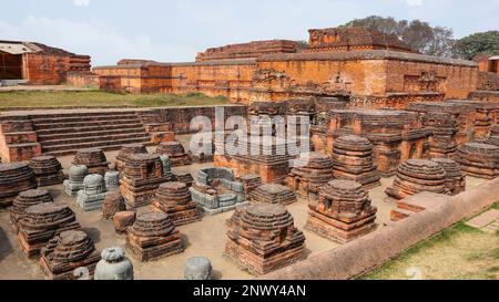 Ruins of Chaityas in the Complex of Nalanda University, Rajgir, Nalanda ...
