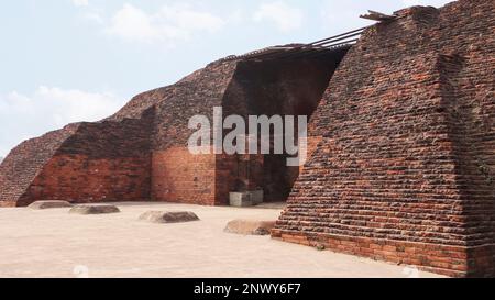 View of Chaityas in the Complex of Nalanda University, Rajgir, Nalanda ...
