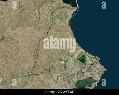 Ariana, governorate of Tunisia. High resolution satellite map ...