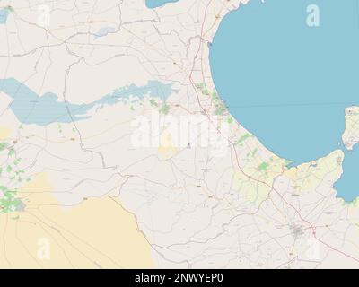Gabes, governorate of Tunisia. Open Street Map. Locations and names of ...