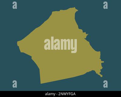 Shape of Kebili, governorate of Tunisia, with its capital isolated on ...