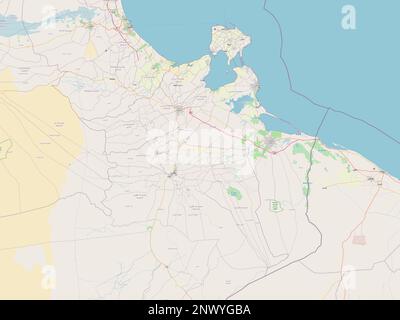 Medenine, governorate of Tunisia. Open Street Map. Locations and names ...