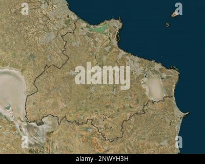 Monastir, governorate of Tunisia. High resolution satellite map ...