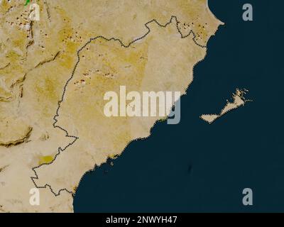 Sfax, governorate of Tunisia. Low resolution satellite map. Locations ...