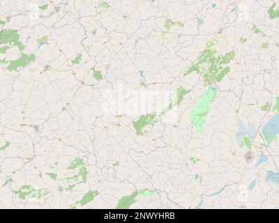 Siliana, governorate of Tunisia. Open Street Map. Locations and names ...