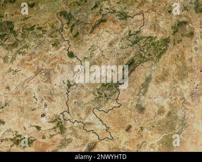Siliana, governorate of Tunisia. Low resolution satellite map ...