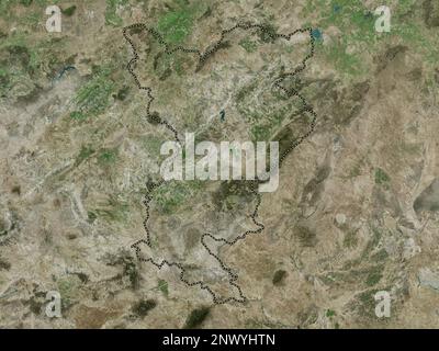 Shape of Siliana, governorate of Tunisia, with its capital isolated on ...