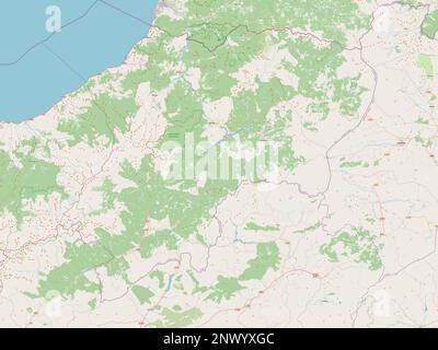 Artvin, province of Turkiye. Open Street Map. Locations of major cities ...