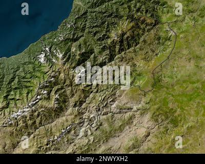 Artvin, province of Turkiye. Low resolution satellite map. Locations ...