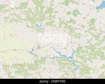 Batman, province of Turkiye. Open Street Map. Locations of major cities ...