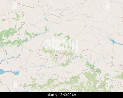 Bingol, province of Turkiye. Open Street Map. Locations of major cities ...