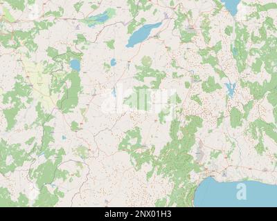 Burdur, province of Turkiye. Open Street Map. Locations and names of ...