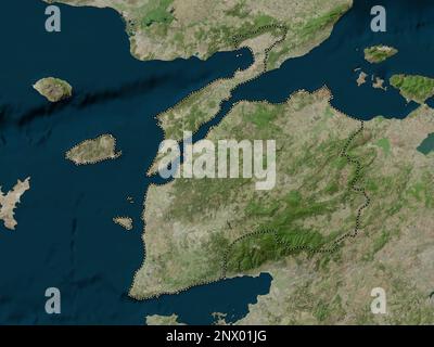 Canakkale, province of Turkiye. High resolution satellite map ...