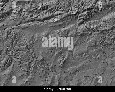 Cankiri, province of Turkiye. Bilevel elevation map with lakes and ...