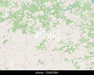 Corum, province of Turkiye. Open Street Map. Locations of major cities ...