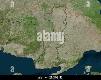 Edirne, province of Turkiye. High resolution satellite map. Locations ...