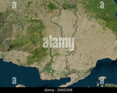 Edirne, province of Turkiye. Low resolution satellite map. Locations ...