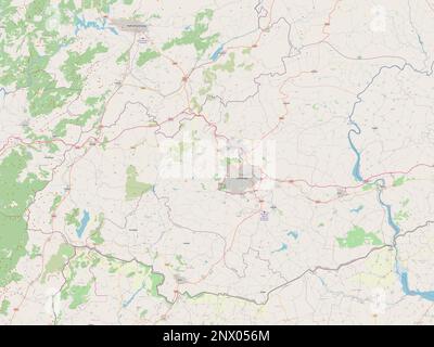 Gaziantep, province of Turkiye. Open Street Map. Locations of major ...
