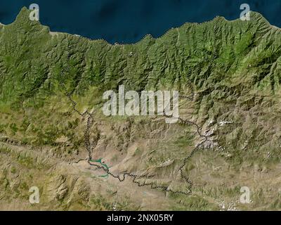 Giresun, province of Turkiye. Low resolution satellite map. Locations ...