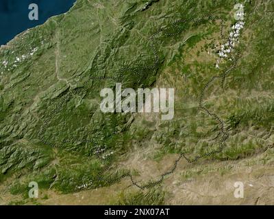 Karabuk, province of Turkiye. Low resolution satellite map. Locations ...