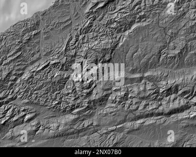 Karabuk, province of Turkiye. Bilevel elevation map with lakes and ...