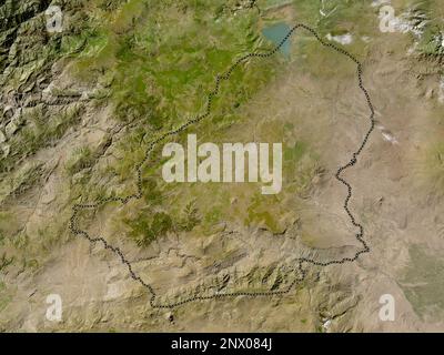 Kars, province of Turkiye. Low resolution satellite map. Locations and ...