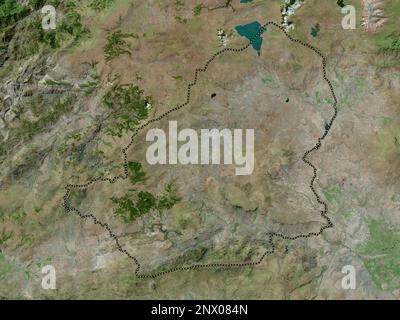 Kars, province of Turkiye. High resolution satellite map. Locations of ...