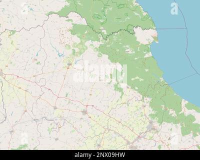 Kirklareli, province of Turkiye. Open Street Map. Locations and names ...