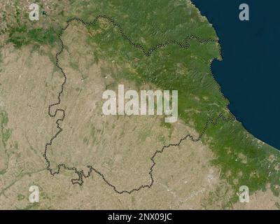 Kirklareli, province of Turkiye. Low resolution satellite map ...