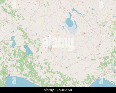 Konya, province of Turkiye. Open Street Map. Locations and names of ...