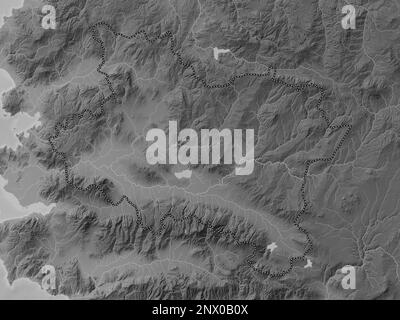 Manisa, province of Turkiye. Elevation map colored in wiki style with ...