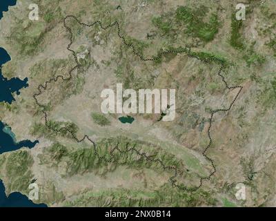 Manisa, province of Turkiye. High resolution satellite map. Locations ...