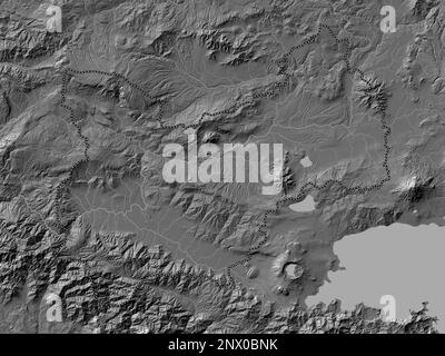 Mus, province of Turkiye. Elevation map colored in wiki style with ...