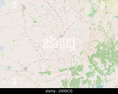 Nigde, province of Turkiye. Open Street Map. Corner auxiliary location ...