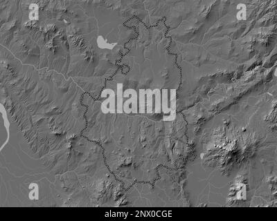 Nevsehir, province of Turkiye. Bilevel elevation map with lakes and ...