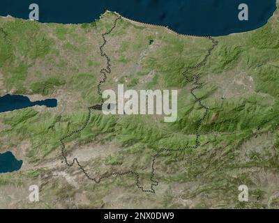 Sakarya, province of Turkiye. High resolution satellite map. Locations ...